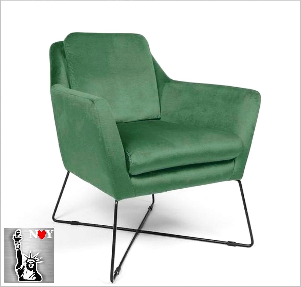 aktiv-moebel.de - Loungesessel Samt Sessel modern dunkel grün ...