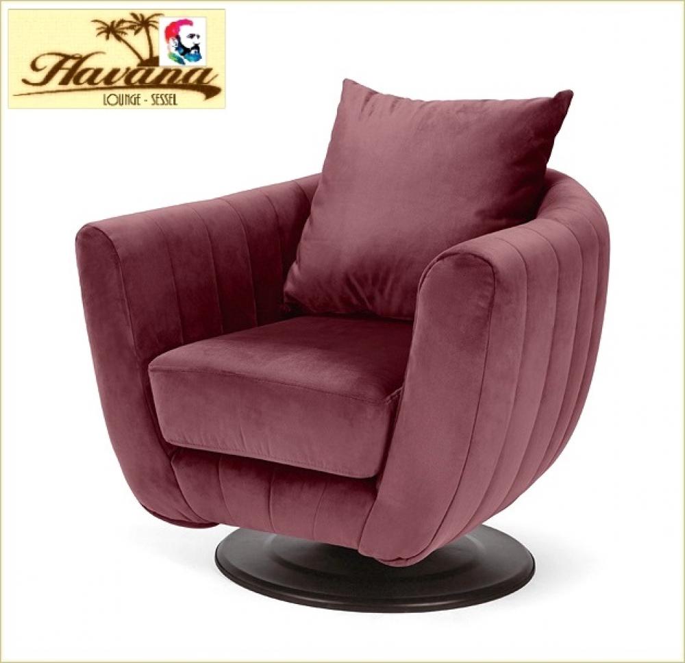 aktiv-moebel.de - Designer Sessel Bordeaux rot Samt Velour Stoff ...